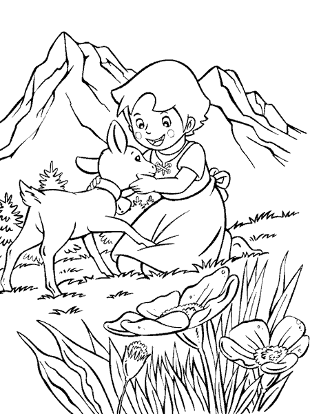 Dibujos Heidi para colorear - Colorear dibujos infantiles